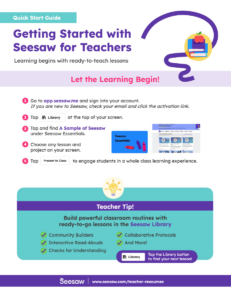 Quick Start Guides - Seesaw | Elementary Learning Experience Platform