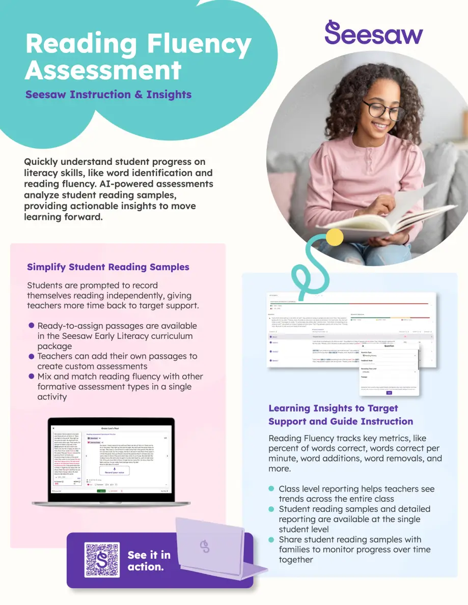 Download Reading Fluency Flyer | Seesaw